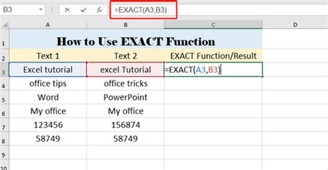 How To Use EXACT Function In ExcelSimple Tutorial My Microsoft