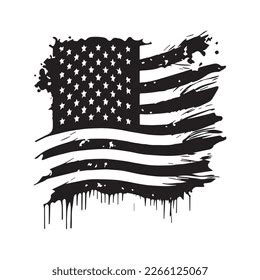 Usa Flag Distressed American Flag Splash Stock Vector Royalty Free