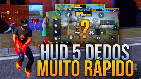 SÃO ELES TOP 5 MELHORES HUD 5 DEDOS PARA FREE FIRE PARA
