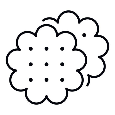 Flower Biscuit Icon Outline Style 15174713 Vector Art At Vecteezy