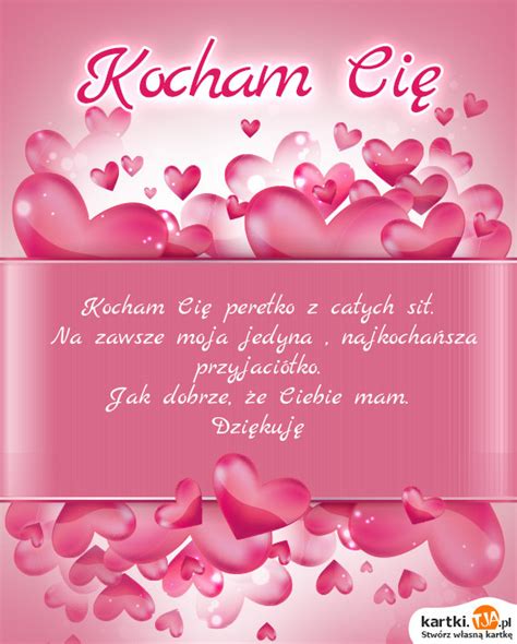 Kocham Cię perełko z całych sił Darmowe kartki