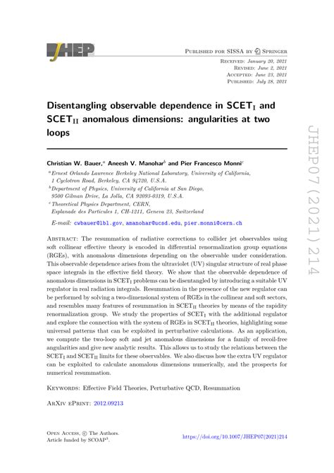 pdf disentangling observable dependence in sceti and scetii anomalous dimensions angularities