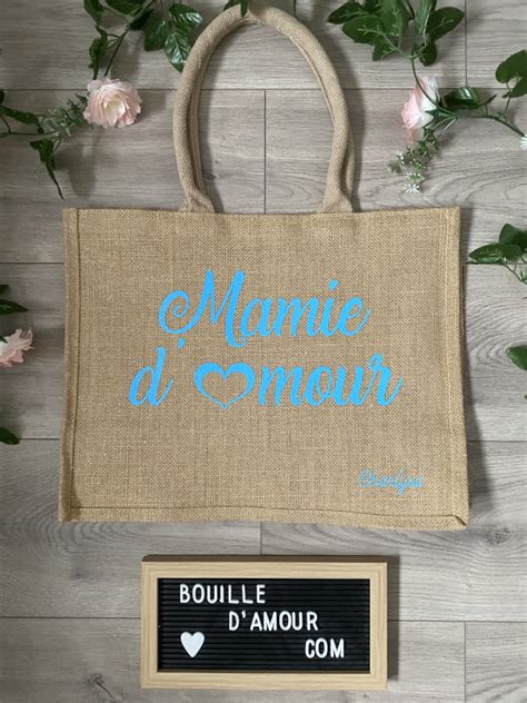 Sac cabas personnalisé Mamie d Amour Bouille d amour