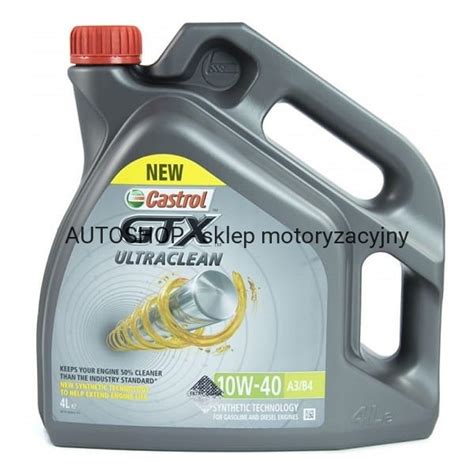Castrol GTX UltraClean 10W40 A3 B4 4L AUTOSHOP Oleje Silnikowe