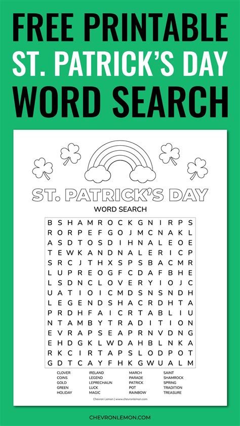 Discover The Fun Of St Patrick S Day With A Free Word Search