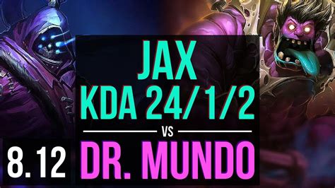 Jax Vs Dr Mundo Top Kda Legendary Euw Master Patch