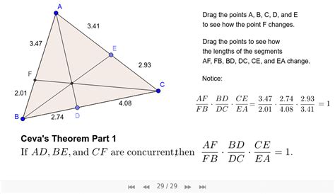 ceva s theorem geogebra