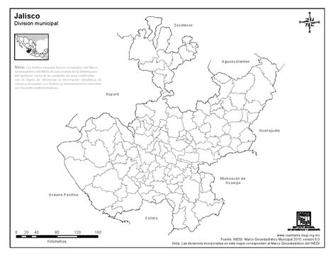 Mapa De Las Regiones De Jalisco Para Colorear