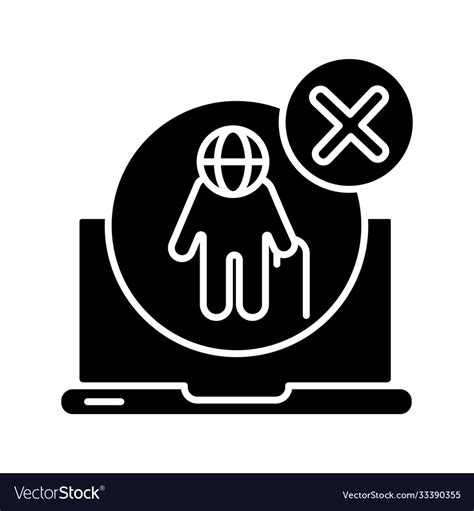Version Not Supported Black Glyph Icon Royalty Free Vector