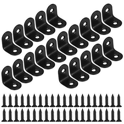 EQUERRE DE FIXATION Noir Angle Droit Support En Forme De L Metalliques