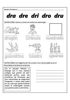17 Ideas De Silaba Dra Dro Dre Dru Dri Silabas Trabadas Silabas