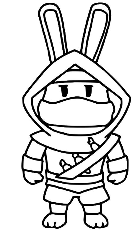 Coloriage Stumble Guys Furiken dessin gratuit à imprimer