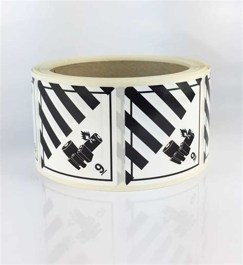 Class Labels Miscellaneous Lithium Batteries Rolls Mm X Mm