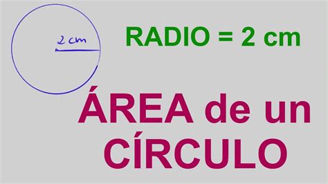 Rea De Un C Rculo De Cm De Radio Ejercicio De Ejemplo Youtube