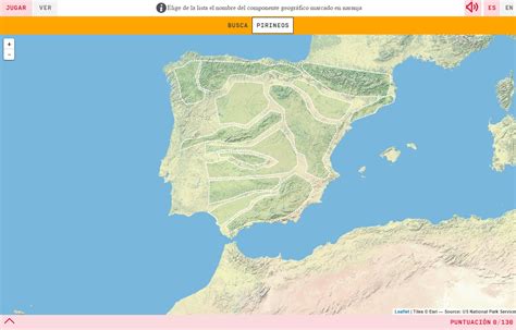Mapa para jugar Dónde está Relieve de España Mapas Interactivos