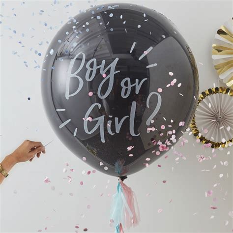 Baby Shower Gender Reveal Confetti Balloon Kit By Ginger Ray