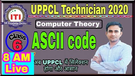 Ascii Code Bcd Ebcdic Computer For Uppcl Tech Value Of Ascii