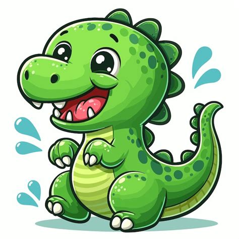 S Er Dinosaurier Vektor Mit Wei Em Hintergrund Premium Vektor