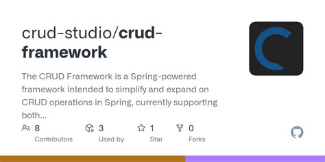 GitHub Crud Studio Crud Framework The CRUD Framework Is A Spring