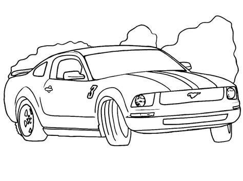 Coloriage Ford Mustang T L Charger Et Imprimer Gratuit Sur