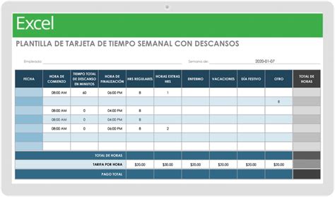 Plantillas Gratuitas De Tarjetas De Tiempo Y Planillas De Registro
