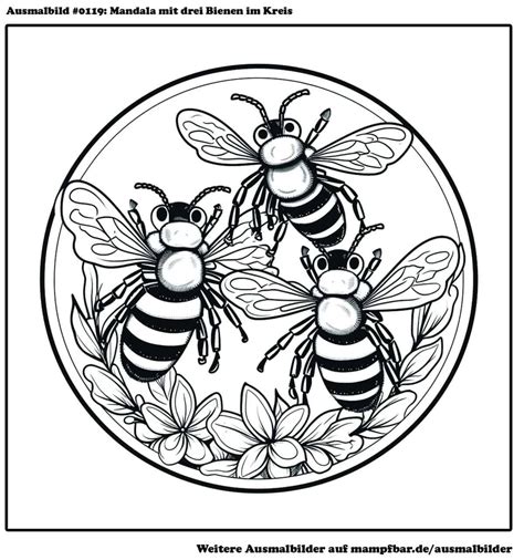 10 schöne Bienen Ausmalbilder zum Ausdrucken mampfbar
