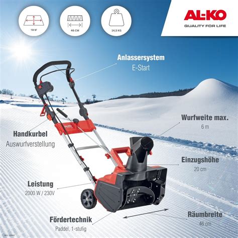 AL KO Elektro Schneefräse 46 E Snowline AL KO Gardentech