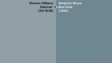 Sherwin Williams Debonair SW 9139 Vs Benjamin Moore Blue Dusk 1644