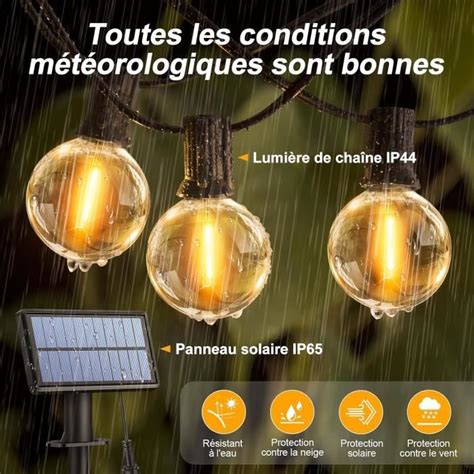 Guirlande Lumineuse Exterieure Solaire Jardin Guirlande Guinguette