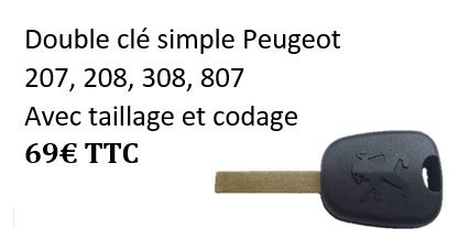 clé simple peugeot 207 208 La Clé Auto