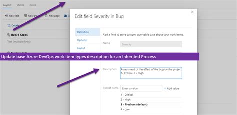 update base azure devops work item types description for an inherited process daily tips