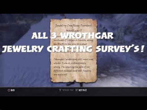 ESO All 3 Wrothgar Jewelry Crafting Survey S YouTube