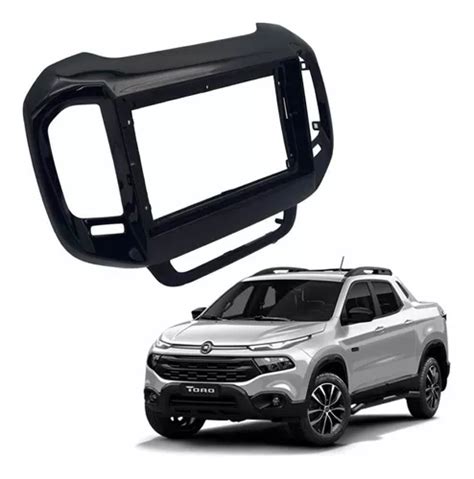 Moldura E Polegadas Fiat Toro Black Piano Multimidia Frete Gr Tis