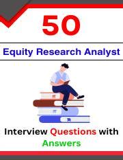 Equity Research Analyst Interview Questions Fundamental Vs Course Hero
