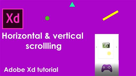 Horizontal Vertical Scrolling On The Same Page Adobe Xd Tutorial