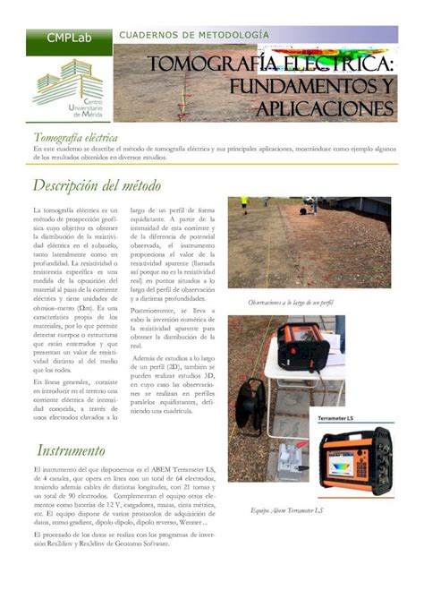 PDF Tomografía eléctrica Fundamentos y aplicaciones de la