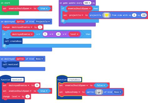 Creating Levels And End Boss Arcade Microsoft Makecode