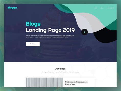 Blogger Landing Page PSD Template In 2021 Psd Templates Landing
