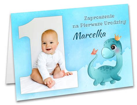 ZAPROSZENIA ze ZDJĘCIEM na ROCZEK urodziny 12372528345 Allegro pl