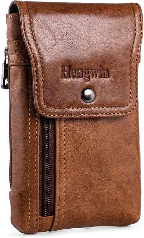 Hengwin Lederen Heuptas Heren Telefoonhoes Voor IPhone 14 Pro Max 14