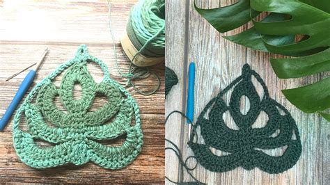 Monstera Leaf Crochet Tutorial RIGHT HANDED YouTube