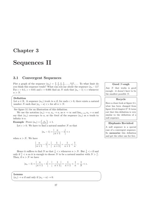 sequences ii chapter 3 3 1 convergent sequences