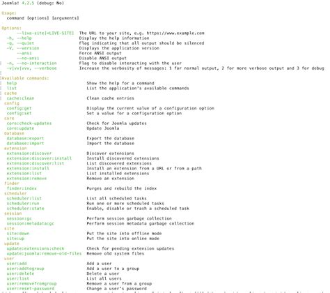 Using The Cli Joomla Documentation