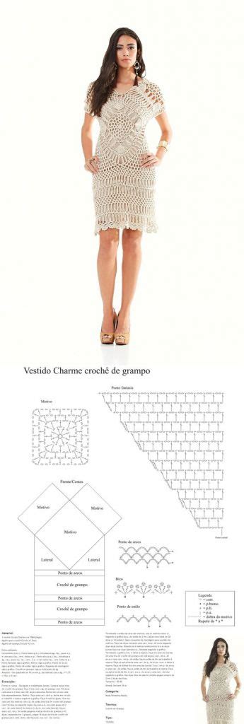 Vestido De Croch Gr Ficos E Receitas Passo A Passo