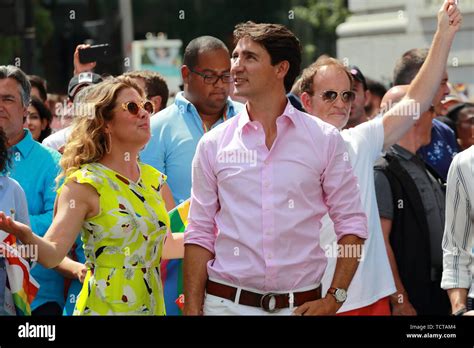 Québec Canada Le premier ministre du Canada Justin Trudeau et son