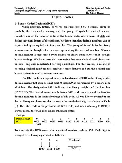 lecture pdf binary coded decimal bit