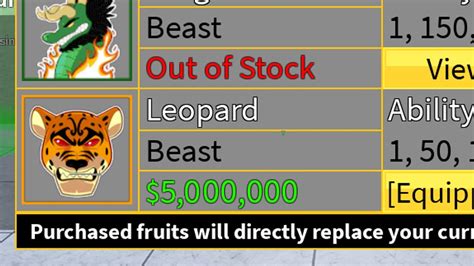LEOPARD Fruit OMG Blox Fruits Roblox YouTube