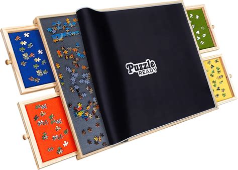 Amazon Puzzle Board With Drawers Cover Mat Wooden Jigsaw