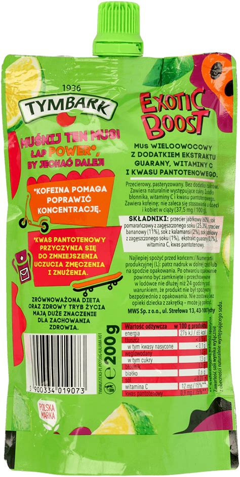 TYMBARK mus owocowy jabłko pomarańcza banan 200 g Drogeria