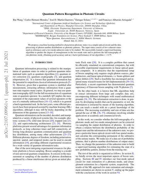 pdf quantum pattern recognition in photonic circuits